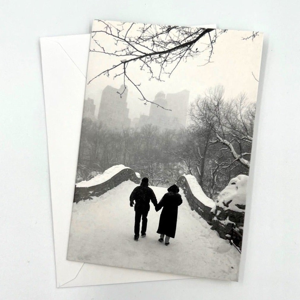 Friends on a Bridge in Winter Greeting Card - pack of 6 – Venn + Maker